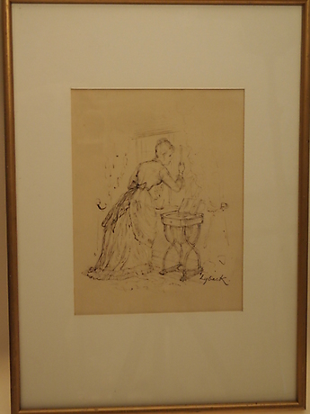 BERTIL LYBECK. Tuschteckning, signerad. Konst - Teckningar - Auctionet