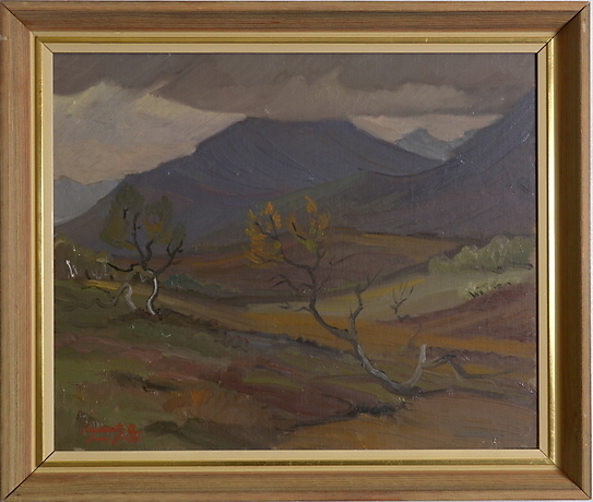 LAURENTS CARLSSON. Oil on Board. Art - Paintings - Auctionet