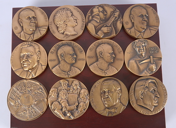 MEDALS 12 pcs, bronze second half of the 20th century. Coins, Medals ...