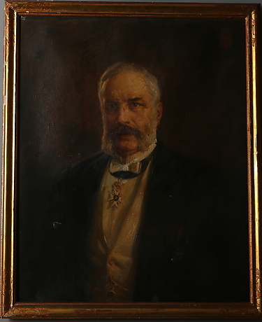 EMIL LINDGREN. Oil on canvas, portrait depicting Gustaf von Rosen ...