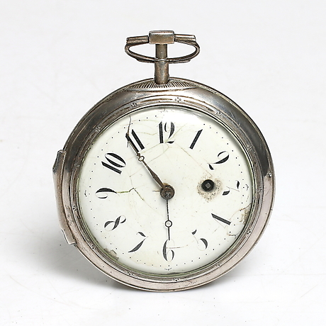 POCKET WATCH, silver, sk. "spider watch", marked "Pow by N. Wind ...