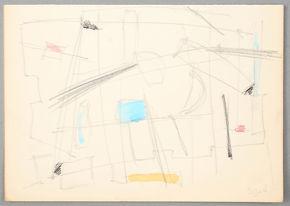 NEJAD MELIH DEVRIM. Composition, ink drawing, signed Nejad. Art ...