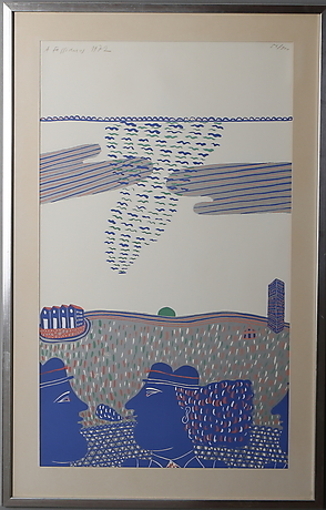 ALEXANDRE FASSIANOS. Composition, color lithograph, signed and numbered ...