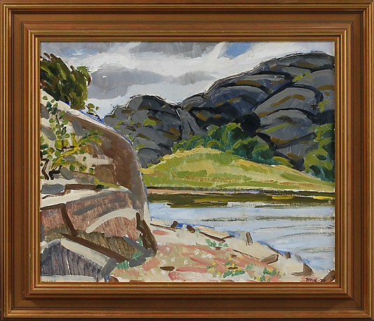 ÅKE BROVIK. "From Klevekilen", oil on Board, signed. Art - Paintings ...
