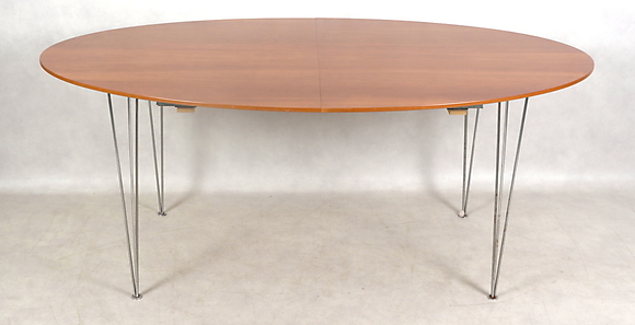 DINING TABLE, with chrome legs, ellipse, 20th century. Furniture ...