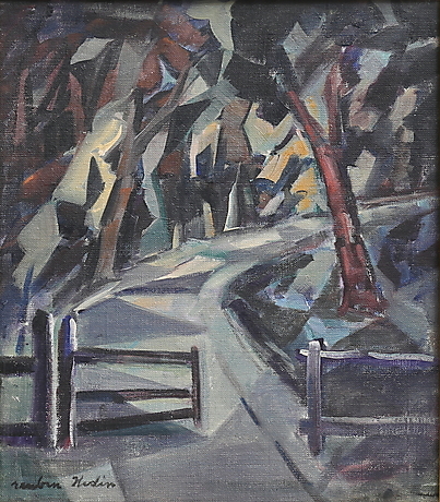 REUBEN HEDIN. "Småland landscape". Oil on canvas, signed. Art ...