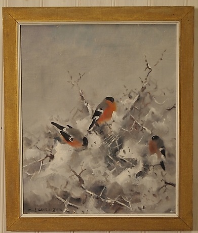 ERIC LAURITZEN. Judges, oil on canvas, signed E. Lauritzen. Art ...