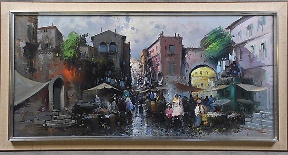 GIOVANNI GUIDOTTI. olja på duk, signerad. Konst - Måleri - Auctionet