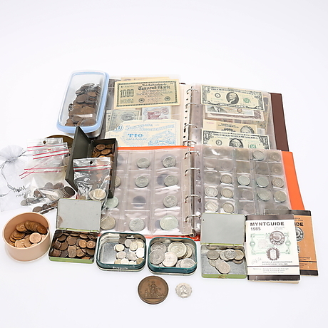 Large COIN COLLECTION, silver and copper, 19th/20th century. Coins ...