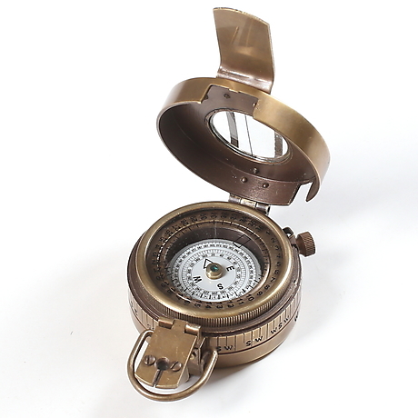 COMPASS, "Aim compass", brass, second half of the 20th century. Photo ...