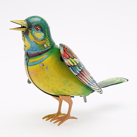 BIRD, mechanical, lithographed plate, Ges. Gesch. Germany, 1900s. Toys ...