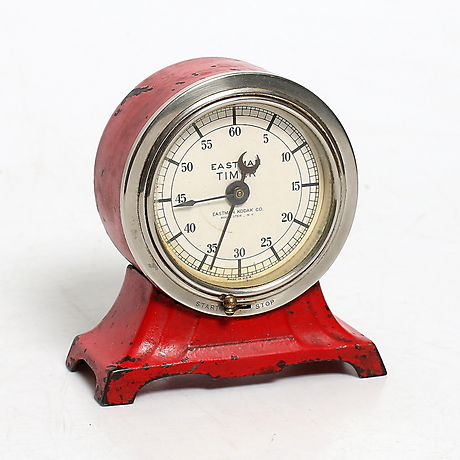 TABLE CLOCK/TIMER, cast iron, Kodak Estman Timer, first half of the ...