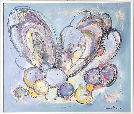 JEAN RENÉ. Composition, oil on canvas, signed. Art - Paintings - Auctionet