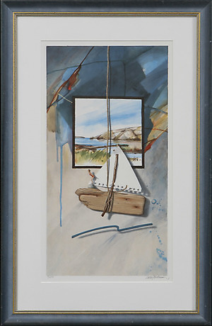 LOTTA BACKMAN. Composition, color lithograph, signed and numbered 93/ ...