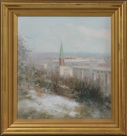 TAGE ERIKSSON. View from the Castle Forest, oil on canvas, signed. Art ...