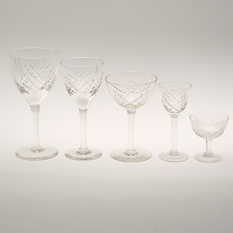 GLASSWARE PARTS, 37 parts, model Helga. Glass - Tableware - Auctionet