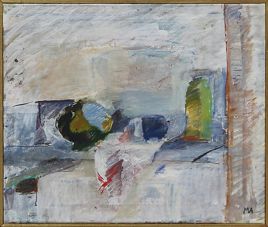 MAJ ARNELL. Sävellys, öljy kankaalle, signeerattu. Taide - Maalaus ...