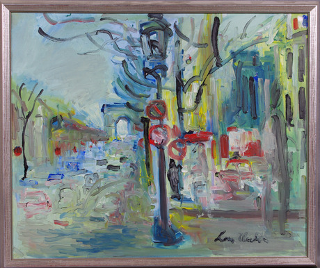 LARS HERDER. Parismotiv 1969, olja på duk. Konst - Måleri - Auctionet
