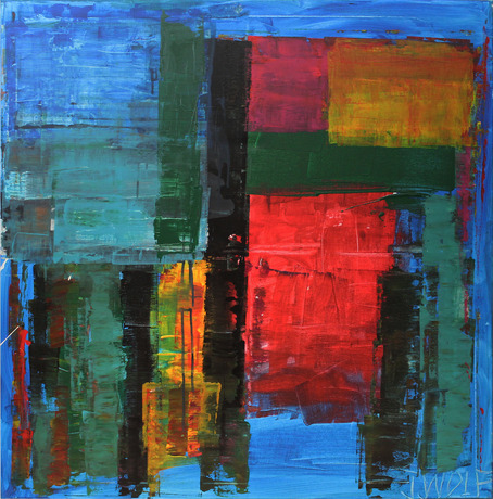 JAN WOLF. Colors of the World. Guatemala. Acrylic on canvas. Signed J ...