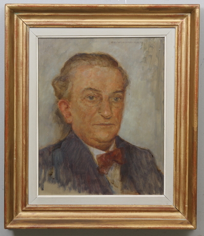 NORA V. SAMSON-HIMMELSTJERNA. Portrait of man. Oil on canvas. Signed ...