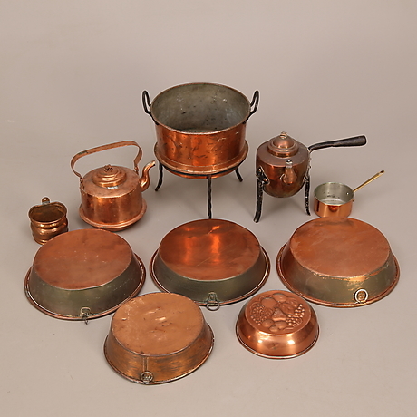COPPER OBJECTS, 10 pcs, 1900s. Silver & Metals - Pewter, Brass & Copper ...