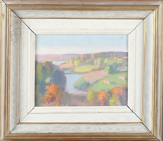 KARL ABEL. Autumn landscape, oil on Board, signed. Art - Paintings ...