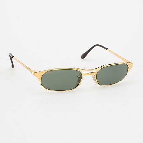 SUNGLASSES, Ray Ban, "Signet, Gold Metal", G-15 gray. B&L, USA, 1990s ...