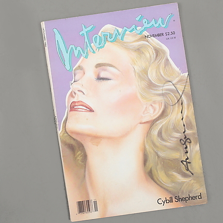 ANDY WARHOL. Interview magazine November 1986, signed Andy Warhol. Art ...