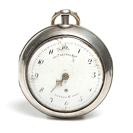 POCKET WATCH, silver, sk. "spider clock", Jos H Denton & Co, London ...