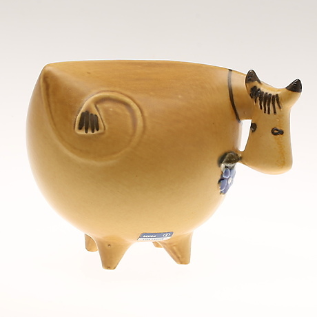 FIGURE, stoneware, "Cow", Lisa Larson. Ceramics & Porcelain - European ...