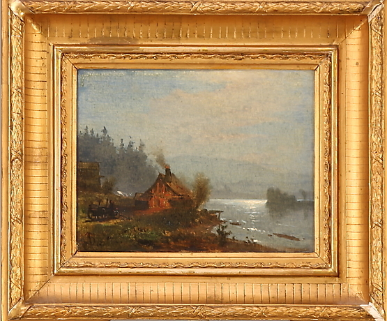 ALBERT JOSEF BERG. PAINTING, oil on Board, monogram signed AB - 1875 ...
