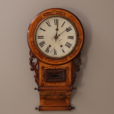 WALL CLOCK / FARM CLOCK, wooden case, 1900s. Clocks & Watches - Wall ...