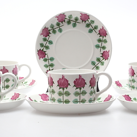 STIG LINDBERG. TEA SET, 12 parts, porcelain, "Pynta" Gustavsberg ...
