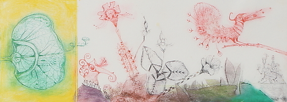 MARCEL GENAY. Surrealist motif, lithograph, signed and numbered 32/40 ...