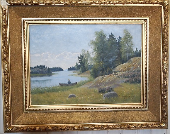 PETER ADOLF PERSSON. Landschaft, Öl auf Leinwand, signiert. Kunst ...