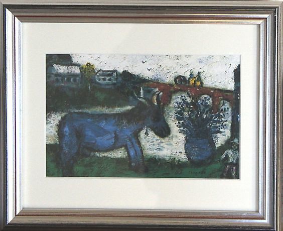 MARC CHAGALL. The blue donkey. Art - Engravings & Prints - Auctionet