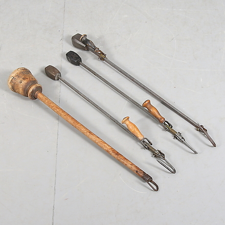 BESSMAN, 4 kpl, puu ja metalli, 17/1800-luku. Talonpoikaisesineet ...