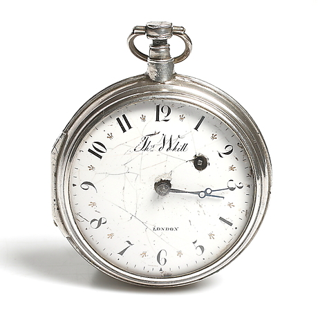POCKET WATCH, silver, sk. "spider clock", Thomas Whitt, London, 19th ...