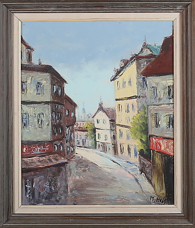 KARL HELGO. City motif, oil on canvas, signed. Art - Paintings - Auctionet