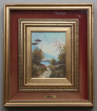 E. CALLARI. Oil on Board, Signed E. Callari. Art - Paintings - Auctionet