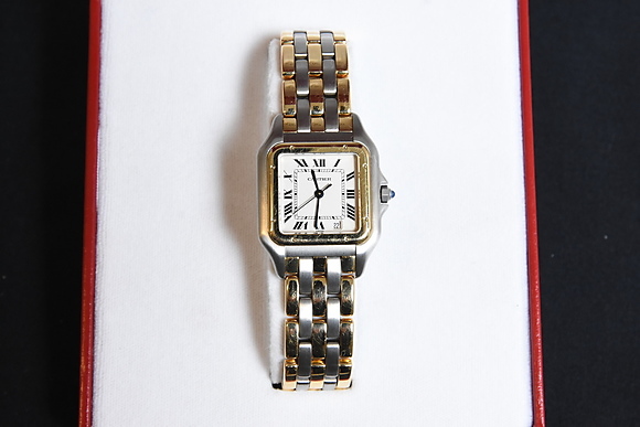 HERRARMBANDSUR Cartier Pantheré guld / stål. Klockor & Ur - Armbandsur ...