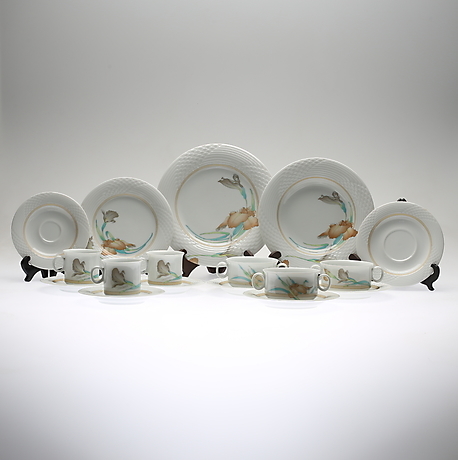 DINING/COFFEE SET, 49 pieces, porcelain, "Leonard" Hutschenreuter ...