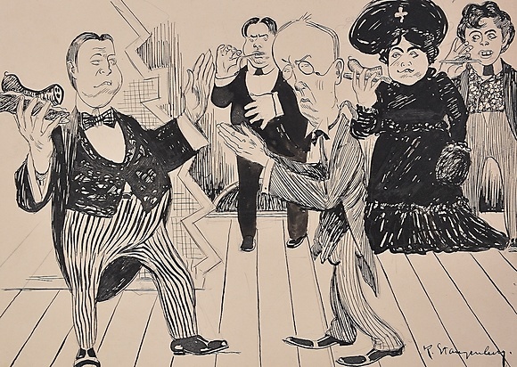 KNUT STANGENBERG. Pen-and-ink drawing. Art - Drawings - Auctionet