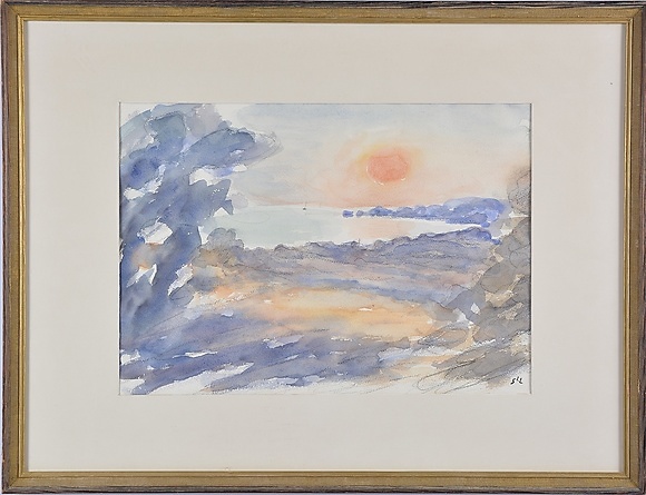 SIGNE LUNDQVIST LANJE. Akvarell. Konst - Måleri - Auctionet