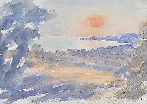 SIGNE LUNDQVIST LANJE. Akvarell. Konst - Måleri - Auctionet