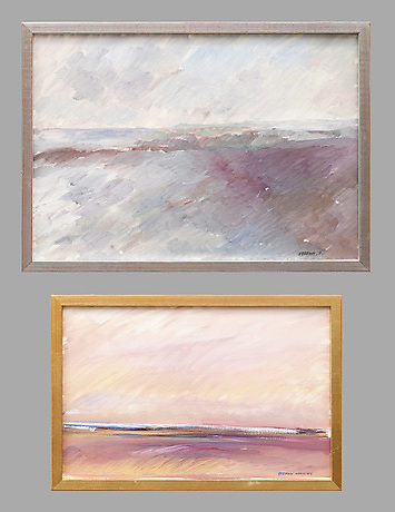 STEFAN PERSSON. Oil on canvas, 2 pieces, landscape, signed Stefan ...