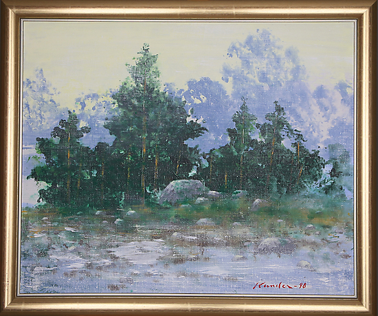 LEIF KANDER. Landscape, oil on canvas, signed. Art - Paintings - Auctionet