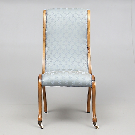 GOOSE NECK CHAIR, 19th century. Furniture - Armchairs & Chairs - Auctionet