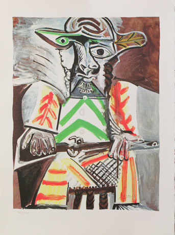 PABLO PICASSO. After. Face. Lithographic print. Signed Picasso in print ...