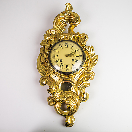 WALL PENDULUM, gilded, rococo style. Clocks & Watches - Wall Clocks ...